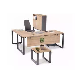 JVmoebel Schreibtisch Büromöbel Eckschreibtisch Kommode Couchtisch 2x Aktenschränke (5-St.