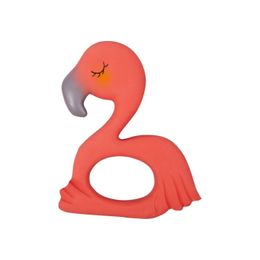 COPPENRATH DIE SPIEGELBURG Schnuffeltuch 16402 Beißring aus Naturkautschuk ‚‘‘Flamingo