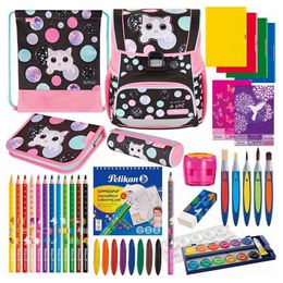 Herlitz Schulranzen Herlitz Schulranzen Set Loop Plus Cute Cat 14-teilig