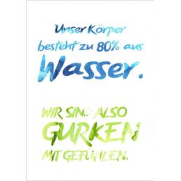 Postkarte "Unser Körper besteht zu 80% aus Wasser."