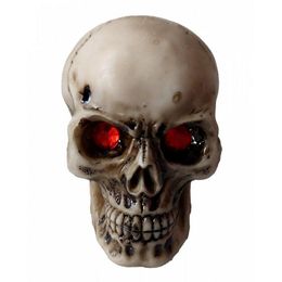 Horror-Shop Dekofigur Miniatur Totenschädel mit glitzernden Augen 7cm