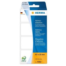 Herma Buchstütze Herma Etiketten endlos weiß 67x35 mm Papier matt