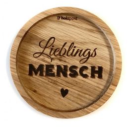 holzpost GmbH Getränkeuntersetzer Holzuntersetzer "Lieblings Mensch"