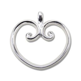 HOPLO Herzanhänger Perfektes Herz Schmuck Anhänger 925er Silber sonstige Symbole 34x32mm