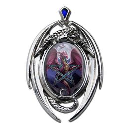 ANNE STOKES Kettenanhänger ANNE STOKES Anhänger Lunar Magic Schmuck Fantasy Drache Pentagramm