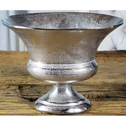 MichaelNoll Dekovase Vase Blumenvase Gefäß Pokalvase Dekovase Aluminium Silber Luxus
