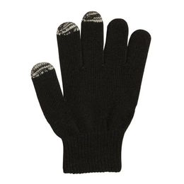 Capelli New York Baumwollhandschuhe 2x Handschuhe 1x einfarbig mit touchscreen-funktion (Doppelpack) Touchscreenfunktion an Daumen