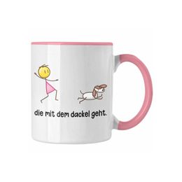 Trendation Tasse Die Mit Dem Dackel Geht Tasse Geschenk Dackel Mama Besitzerin