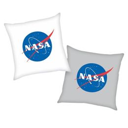 Herding Dekokissen Logo NASA 40 x 40 cm Kinder Deko-Kissen Wende-Motiv