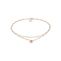 Elli Choker Choker Layer Plättchen Kugelkette 925 Silber