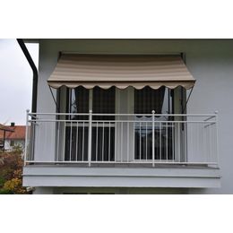 ANGERER Freizeitmöbel GmbH Klemmmarkise Angerer Klemmmarkise beige/braun 150 cm Markise Balkon Balkonmarkise