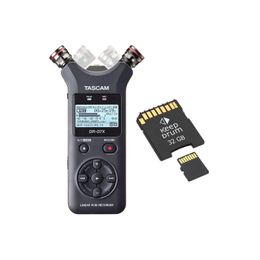 TASCAM DR-07X Stereo Audio-Recorder Digitales Aufnahmegerät (mit SD-Karte)