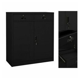 vidaXL Aktenschrank Büroschrank Schwarz 90x40x102 cm Stahl