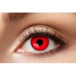 Eyecatcher Farblinsen Farbige red devil Kontaktlinsen. Rote Effektlinsen. Jahreslinsen.