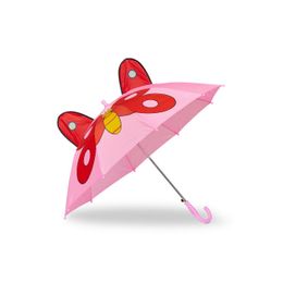 Relaxdays Stockregenschirm Kinder Regenschirm "Schmetterling"