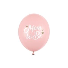 partydeco Luftballon, Luftballons mit Aufschrift Mom to Be 30cm rosa weiß 6er Set