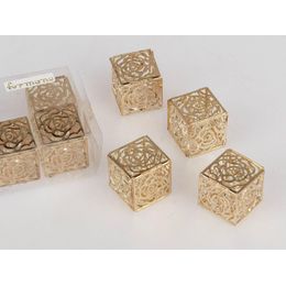 Small-Preis Streudeko 3D Tischdeko Deko zum Auslegen in der Vitrine Gold oder Silber 6er SET