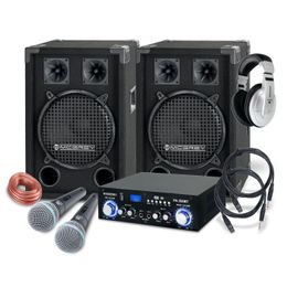 McGrey DJ Karaoke Komplettset PA Anlage Party-Lautsprecher (Bluetooth