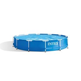 Intex Framepool Intex Metal Frame Pool Swimmingpool Familienpool Ø 366 cm 28210 (Lieferung: OHNE Filterpumpe)