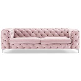 JVmoebel Sofa Altrosa Chesterfield Dreisitzer luxus 3-Sitzer Wohnzimmer Couch