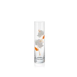 Crystalex Dekovase Vase Spring Blumenvase orange weiß S1700 Kristallvase 240 mm (Einzelteil