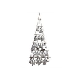 Frau WUNDERVoll Sticker Adventskalender grau weiße Sterne Weihnachtsbaum Holz
