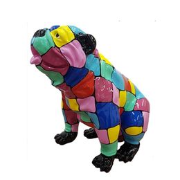 JVmoebel Skulptur Design Hund Figur aus Kunststoff Garten Skulptur 67x70cm Deko