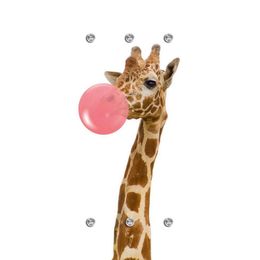 queence Wandgarderobe Giraffe mit Kaugummiblase