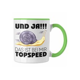 Trendation Tasse Und Ja Das Ist Topspeed Tasse Geschenk Schnecke Grafik Lustiger Spruch