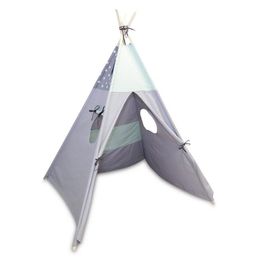 ULLENBOOM ® Spielzelt Tipi-Zelt für Kinder Mint Grau
