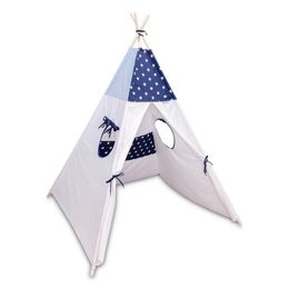 ULLENBOOM ® Spielzelt Tipi-Zelt für Kinder Blau Hellblau Grau