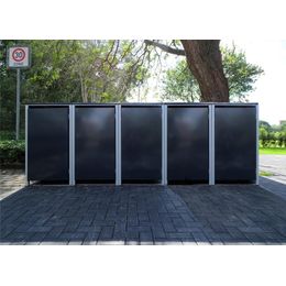SRM Design Mülltonnenbox 5 Mülltonnenboxen ohne Stanzung Anthrazitgrau 120L