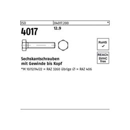 Bufab Sechskantschraube 200er Pack Sechskantschraube ISO 4017 VG M8x 45 12.9 200 Stück ISO 40