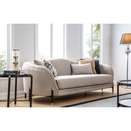 JVmoebel 3-Sitzer Sofa 3 Sitzer Polstersofa beige Textil Sitz Design Couch Stoff Modern