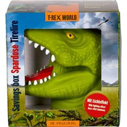Coppenrath Spardose Spardose mit Lichteffekt T-Rex World Spiegelburg Dinosaurier Dino grün