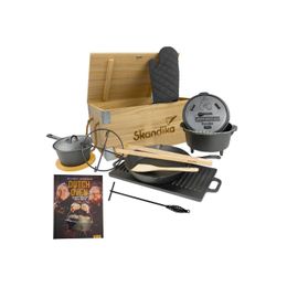 Skandika Grilltopf Dutch Oven Set Flame Master in Holzkiste