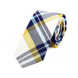 DonDon Krawatte Herren Krawatte 6 cm mit Karos oder Streifen (Packung