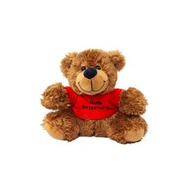 Teddys Rothenburg Kuscheltier Teddybär Gute Besserung 16 cm Glücksbringer rotes T-Shirt