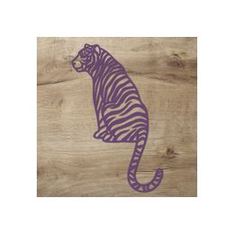 Namofactur 3D-Wandtattoo Tiger Holz Deko Wandbild 56x35cm Dekoration