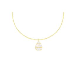 Stella-Jewellery Collier 585er Gelbgold Collierkette mit Tropfen Zirkonia (inkl. Etui)