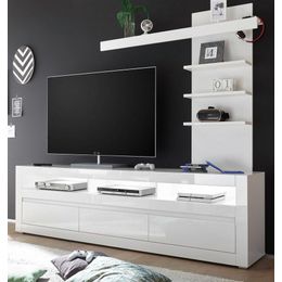 Furn.Design Lowboard Nobile (TV Unterschrank 217 cm in weiß