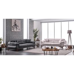 JVmoebel Wohnzimmer-Set Wohnzimmer Sofa Set 3+3 Sitzer Design Couch Möbel Textil Polster