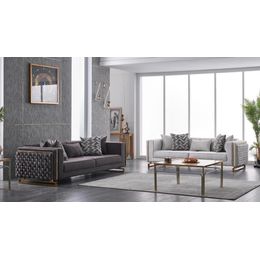 JVmoebel Wohnzimmer-Set Modern Sofa Set 2 tlg Wohnzimmer Sofagarnitur 3+3 Sitzer Möbel