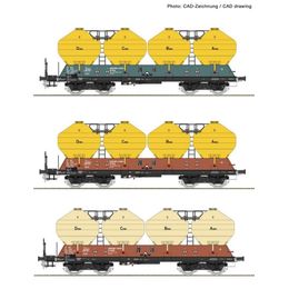 Roco Güterwagen Roco 77001 H0 3er Set Silowag. Uacs CSD Ep. 4 DC