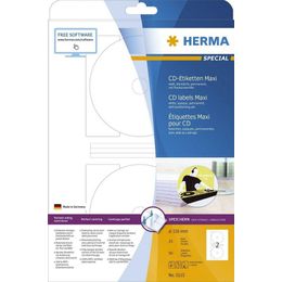 Herma Herma CD-Etiketten rund 116 25 Blatt DIN A4 50 Stück 5115 Wischbezug