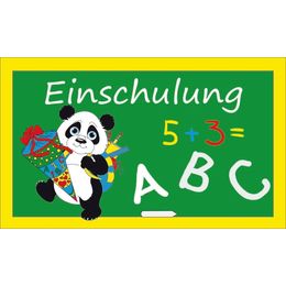 flaggenmeer Flagge Einschulung mit Panda 80 g/m²