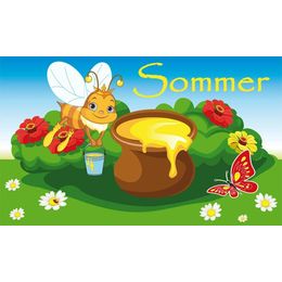 flaggenmeer Flagge Sommer Biene mit Honig 80 g/m²