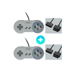 EAXUS Gamepad für Super Nintendo / SNES Controller (2 St.