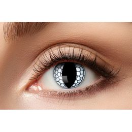 Eyecatcher Farblinsen White Dragon Kontaktlinsen. Weiße Motivlinsen