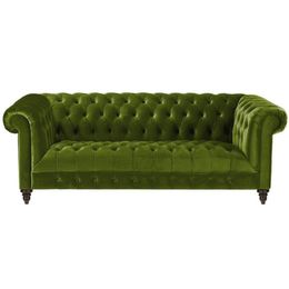 JVmoebel Chesterfield-Sofa Luxuriöser Grüner Chesterfield Dreisitzer 3-er Couch Polstermöbel Neu